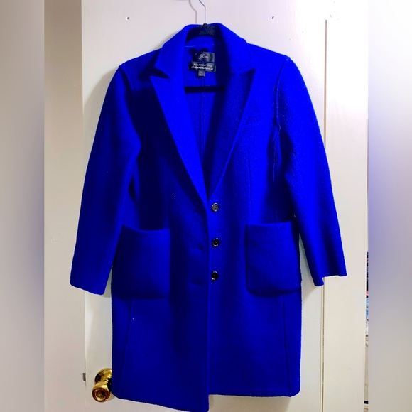 J. Crew | Jackets & Coats | Royal Blue J Crew Xs Coat | Poshmark